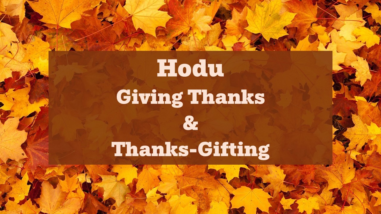 Hodu: Give THANKS (or Thanks-Gifting) – Hebrew Word Lessons